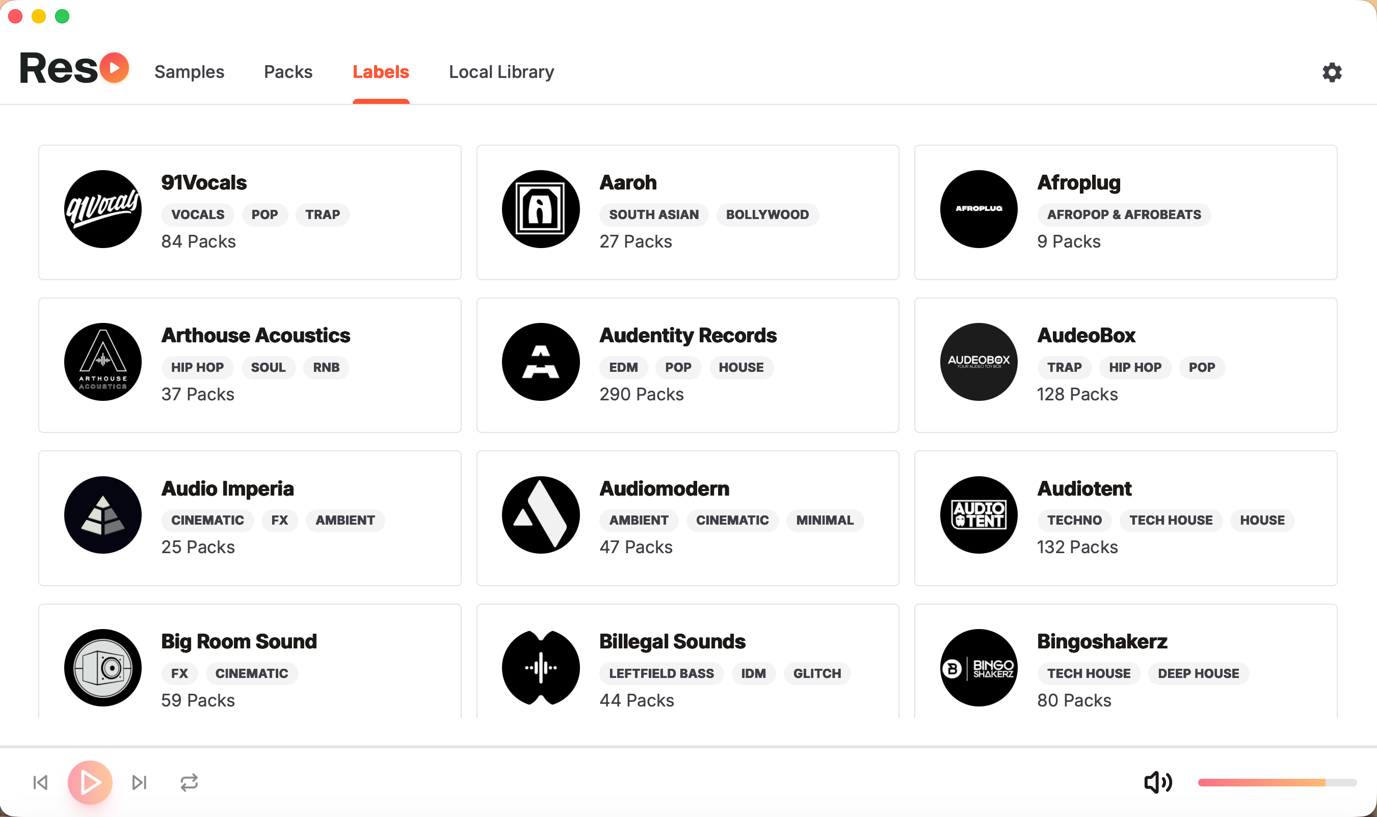 Reso - The ultimate lightweight Splice desktop client for music producers